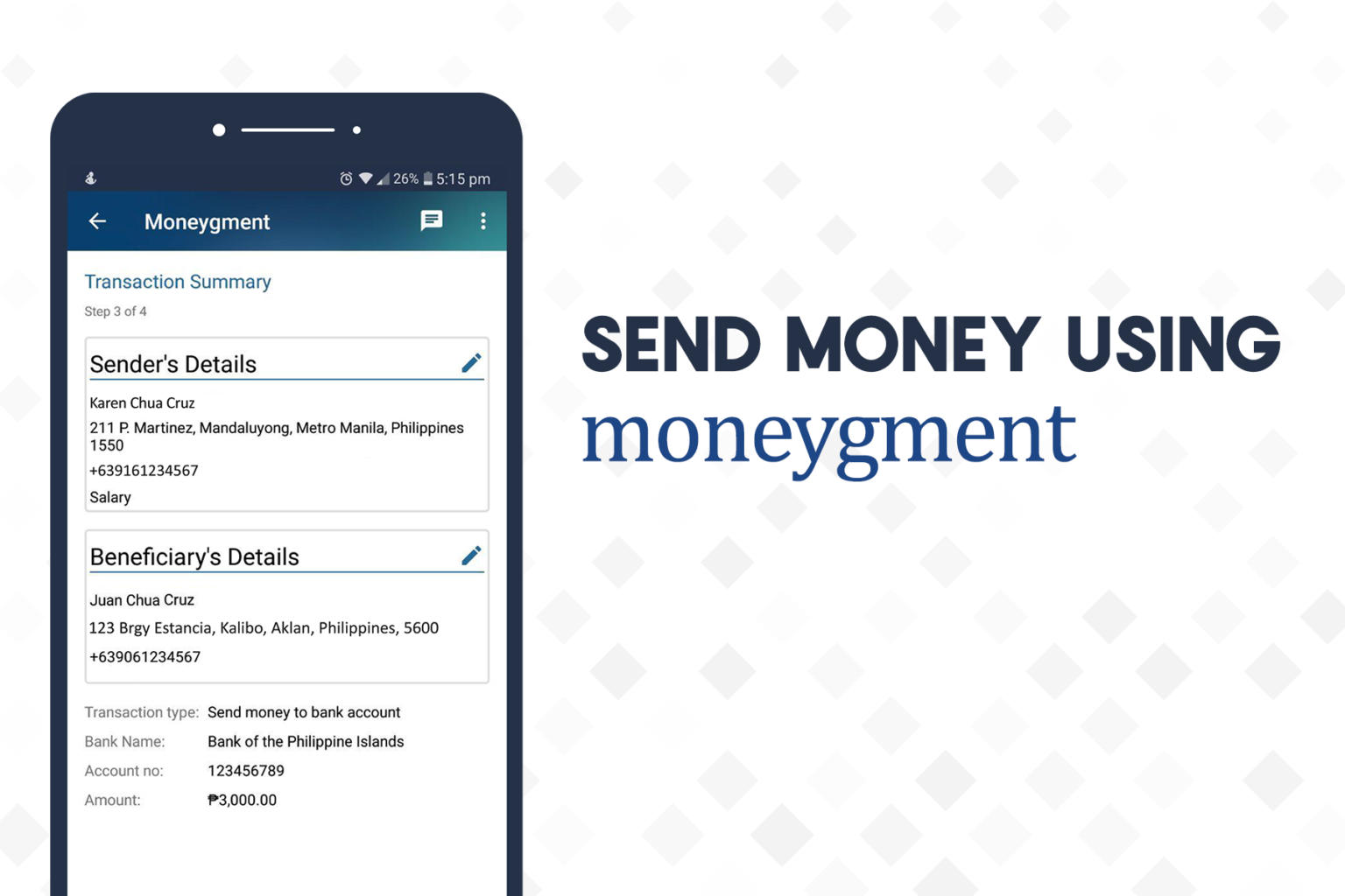 How to Send Money Using Moneygment
