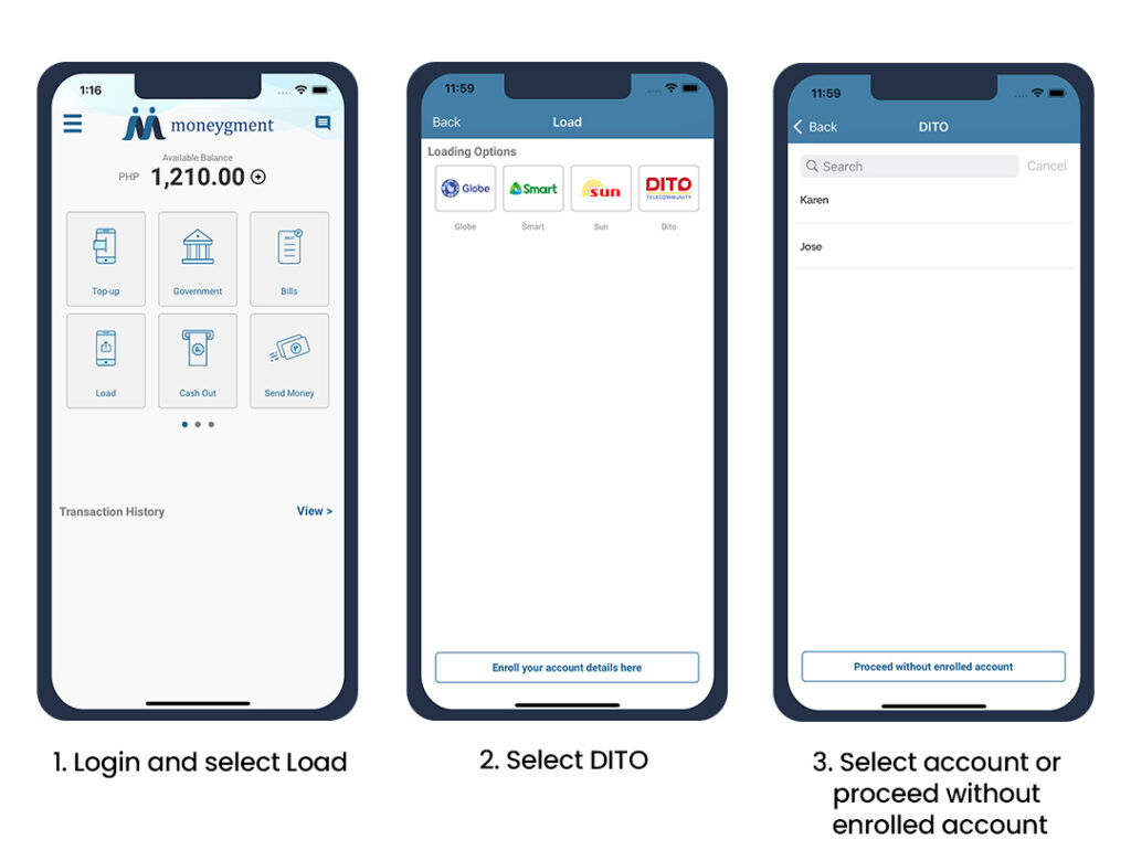 How to Avail DITO Load Using Moneygment